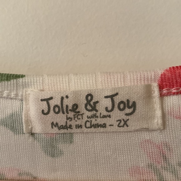 Jolie & Joy by FCT With Love | Dresses | Jolie Joy White Wpink Flowers Short Sleeve Maxi Dress ...